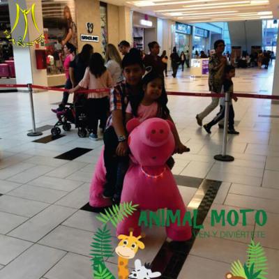 China Hansel shopping mall electric walking animal playground stuffed toy rides for sale