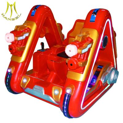 China Hansel 2018 electric kids amusement park fiberglass ride on robot for sale