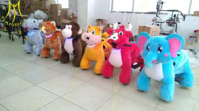 China Hansel stuffed animal toy ride electric ride on toy 4 seater kids ride on electric car battery operated plush animals for sale