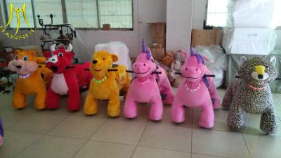 China Hansel  new coin operated battery plush animal electric scooter in mall for sale