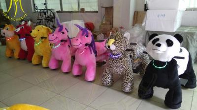 China Hansel  coin operated motorized plush riding animal toy electric coin operated animal riding for sale