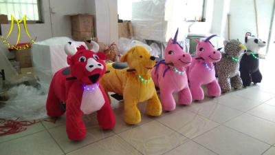 China Hansel  coin operated battery powered walking animal pedal ride animal joy ride for shopping mall for sale