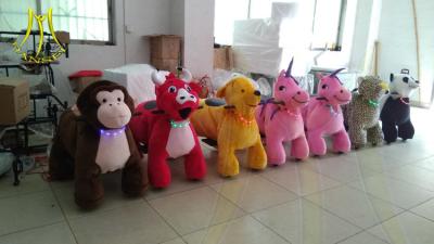 China Hansel plush electric kid riding horse toy motorized animal scooters for shopping mall for sale