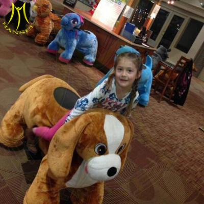 China Hansel indoor playground coin operated walking kids plush riding animals for sale