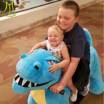 China Hansel amusement coin operated walking plush electrical animal toy car for sale