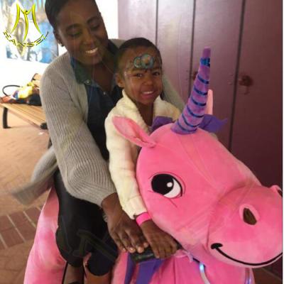 China Hansel battery operated electric plush animal plush unicorn for mall for sale