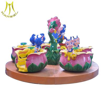 China Hansel  large amusement park rides coin operated fiberglass carousel rides for sale