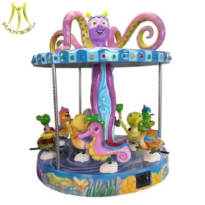 China Hansel amusement park electric carousel horses ride on fiberglass toys for sale