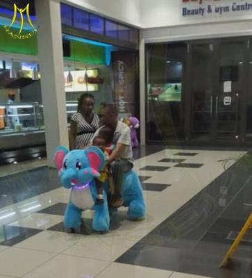 China Hansel  4 wheel kids battery operated ride on Rhino toy electric plush animal for sale