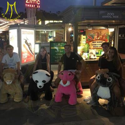 China Hansel amusement park electric walking bike motorcycle plush animal rides for sale