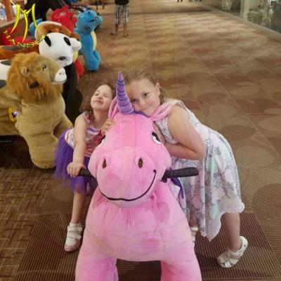 China Hansel Popular battery operated coin operated plush electrical animals toy car for sale