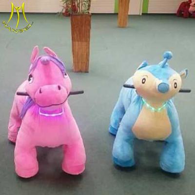 China Hansel amusement party games electric plush toy kid rides on animals for sale