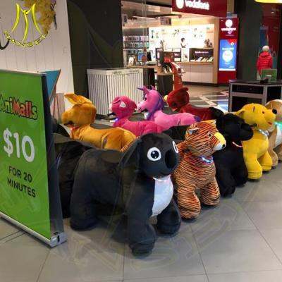 China Hansel shopping mall moving games plush electric animal toy rides for sale