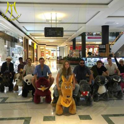 China Hansel amusement park electric walking motorized plush riding animals for sale