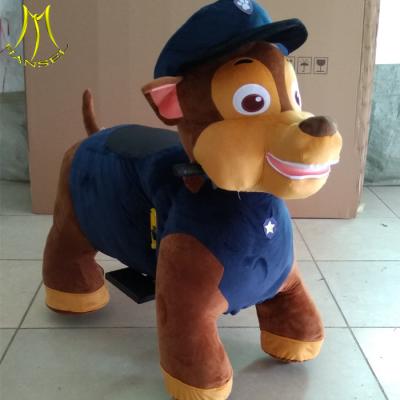 China Hansel 2019 plush horse riding machine zippy kids car ride animal dog sccoter for sale