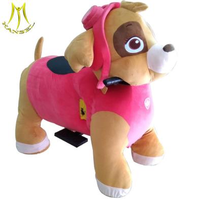 China Hansel  animales mountables electric walking dog plush battery riding for shopping mall for sale