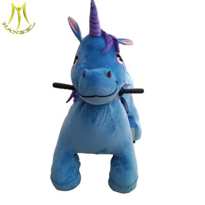 China Hansel plush coin operated kids ride stuffed animals unicorn for parties for sale