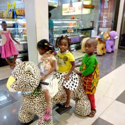 China Hansel kids plush stuffed electric battery operated ride animals for sale for sale
