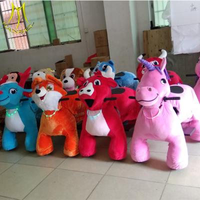China Hansel factory price stuffed unicorns plush rocking horse with battery for sale