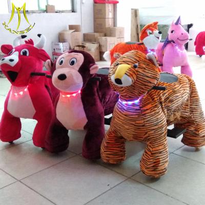 China Hansel new types 2019 unicorn motorized plush animal rocking horses for adults for sale