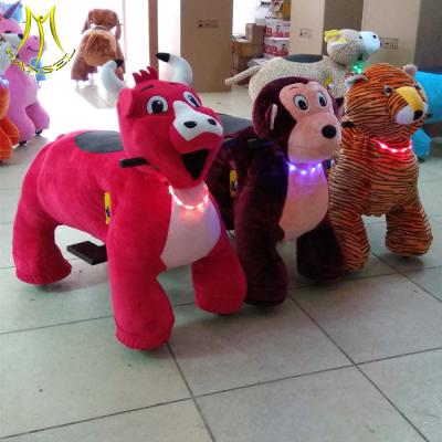 China Hansel indoor mall kids animal riding for sales plush mechanical horse toys with light for sale