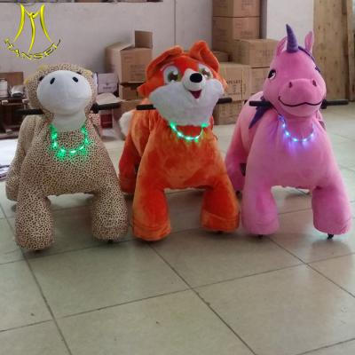 China Hansel stuffed electric pony horse scooter with 4 wheels for rental parties for sale