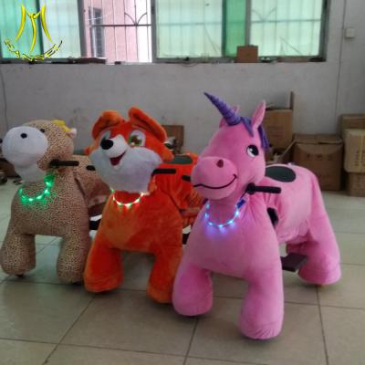 China Hansel  shopping mall electric animal walking mechanical riding horse pony for kids for sale