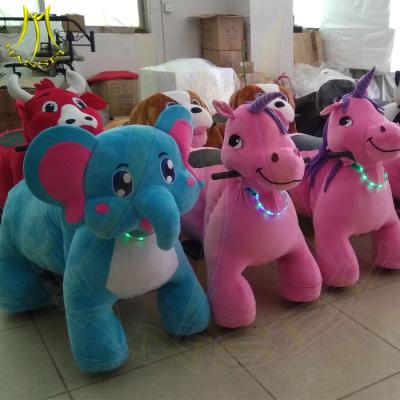 China Hansel amusement park walking electric animals coin operated ride on toys for sale