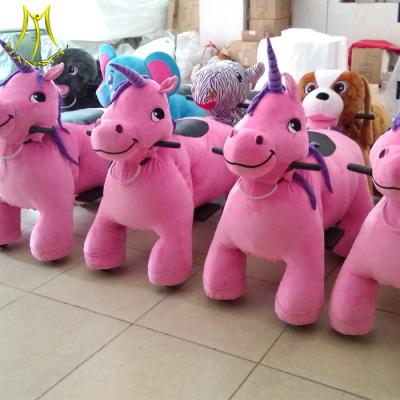 China Hansel 2019 latest designs family entertainment battery dog zoo animal scooters in mall for sale