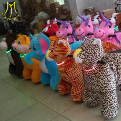 China Hansel walking battery operated rechargeable plush animal mall ride on toys for sale