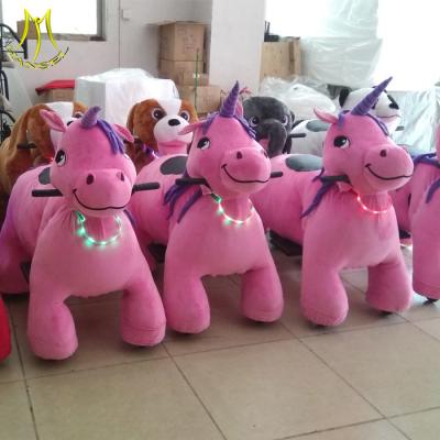 China Hansel  entertainment walking stuffed animal electric ride on furry animal for sale