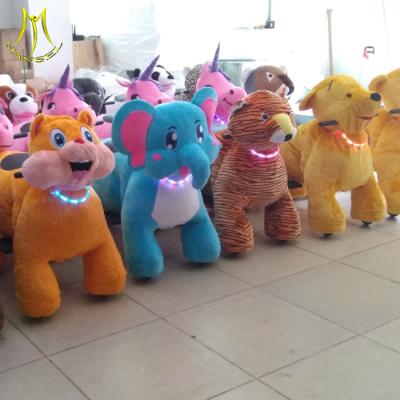 China Hansel  plush moving animal amusement park electric ride on stuffed animal toy car for sale