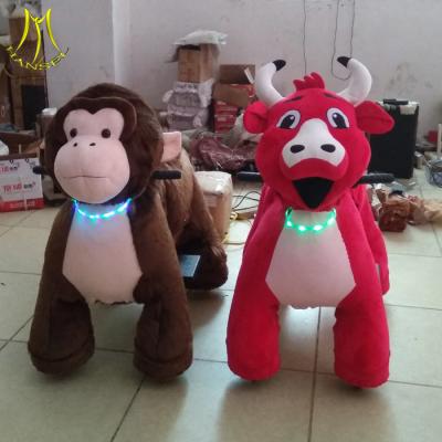 China Hansel luna park equipment children ride on electric animal toy rides for sale