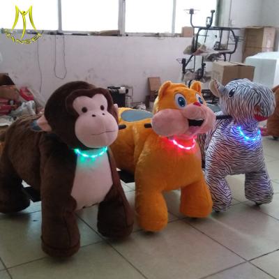China Hansel battery operated plush electronic kid riding horse toy shopping mall for sale