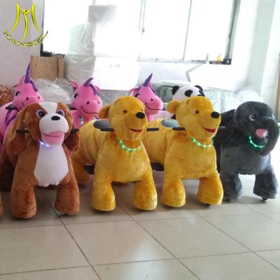 China Hansel shopping mall children electric stuffed walking animals scooter toy for sale