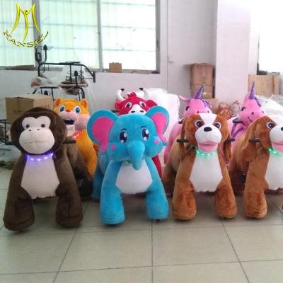 China Hansel commercial electric ride on large stuffed animals zoo kids riders for sale