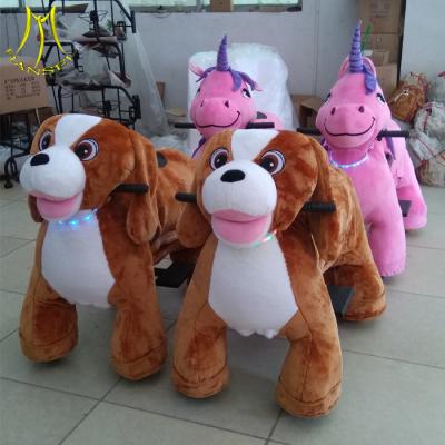China Hansel factory outside playground coin operated electric four wheel animal bike for sale