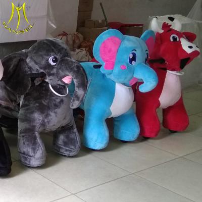 China Hansel coin operated animal electric dinosaur kids ride riding toys 4 wheels for mall for sale