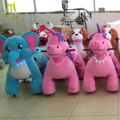 China Hansel uniorn animal ride electric battery stuffed animal motorized for shopping mall for sale