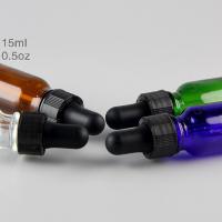 China Clear Dropper Glass Essential Oil Bottle Silk Screen Printing 15ml 20ml 100ml for sale