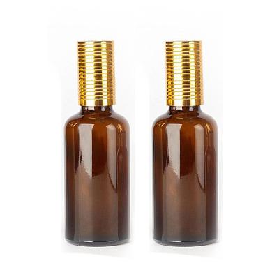 China Round Shape Frosted Matte Glass Essential Oil Bottle 5ml 10ml 30ml 50ml for sale
