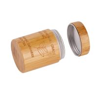 China Sealed Bamboo Tea Canister Kitchen Storage Jar 10g 15g 80g 100g 150g for sale