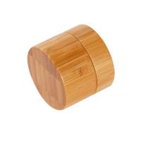China Wooden Bamboo Jar Packaging 5g 15g 30g 50g 100g 200g Clear Frosted Glass Jar for sale
