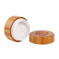 China Cosmetic Packaging Wooden Cream Jar Empty Bamboo Plastic Jar for sale