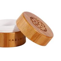 China Cosmetic Packaging Wooden Cream Jar Empty Bamboo Plastic Jar for sale