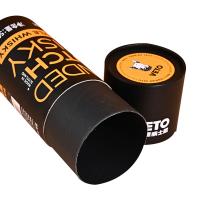 China Black Round Kraft Paper Tube Packaging Food Grade Recycled Cylinder Packaging Box for sale