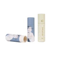 China Biodegradable Kraft Push Up Paper Tube Cylinder Cardboard Lip Balm Gloss Container for sale