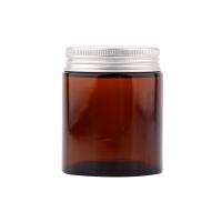 China Wholesale Dark Amber Cream Candle Jars Empty Food Storage Glass Jar With Lid for sale