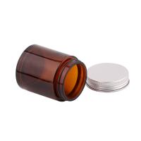China Wholesale Dark Amber Cream Candle Jars Empty Food Storage Glass Jar With Lid for sale