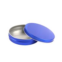 China Thermal Transfer Peacock Blue Aluminum Cosmetic Jars 1oz Cosmetic Jars With Lids for sale